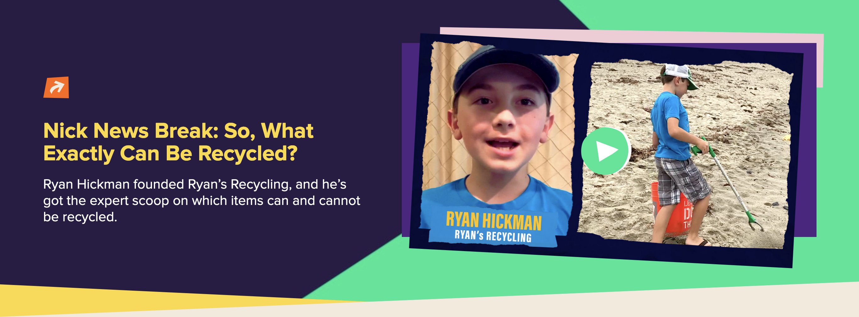 Ryan featured on Nickelodeon Network giving recycling tips | Ryan's ...